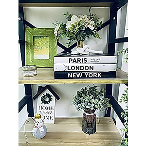 3 Pieces Fashion Decorative Book,Hardcover Modern Decorative Book Stack,Fashion Design Book Set,Display Books for Coffee Tables/Shelves(Paris/New York/London)