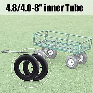 LAXEEM 2Pack 4.80/4.00-8 Replacement Inner Tire Tube For Mowers, Hand Trucks, Wheelbarrows, Carts and More