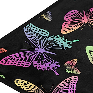 susiyo Kitchen Mat Rainbow Butterflies Kitchen Rug Mat Anti-Fatigue Comfort Floor Mat Non Slip Oil Stain Resistant Easy to Clean Kitchen Rug Bath Rug Carpet for Indoor Outdoor Doormat