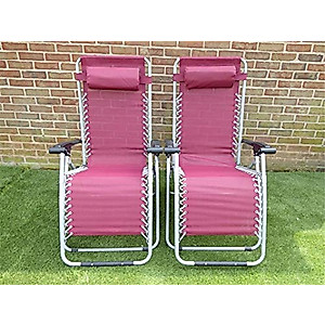 XZGDEN Lightweight Gardens Set of 2 Garden Sun Lounger Relaxer Recliner Garden Chair Many Colours