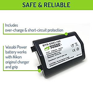 Wasabi Power Battery for Nikon EN-EL18d and Nikon Z9, D4, D4S, D5, D6
