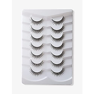 Gmagictobo False Eyelashes Short Natural Lashes Wispy Lashes 3D Faux Mink Lashes Pack Light Volume Soft Strips Fake Eye Lashes 7 Pairs Multipack
