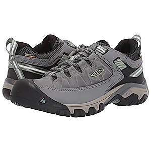 KEEN Women's Targhee 3 Low Height Waterproof Hiking Shoes, Bleacher/Duck Green, 7.5