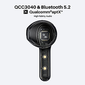 Tribit Wireless Earbuds, Bluetooth 5.2 Earbuds Qualcomm QCC3040, 4Mics CVC 8.0 Call Noise Canceling Crystal-Clear Calls Comfortable Earbuds 32H Playtime Wireless Bluetooth Headphones, FlyBuds C2