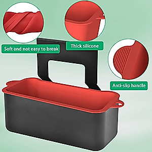 Dendrobium 2 Pcs Silicone Blackstone Grill Grease Cup Liners, Blackstone Drip Pan Liners, Reusable Blackstone Griddle Grease Catcher, Blackstone Tray Liner, 8” X 3” X 3.7”