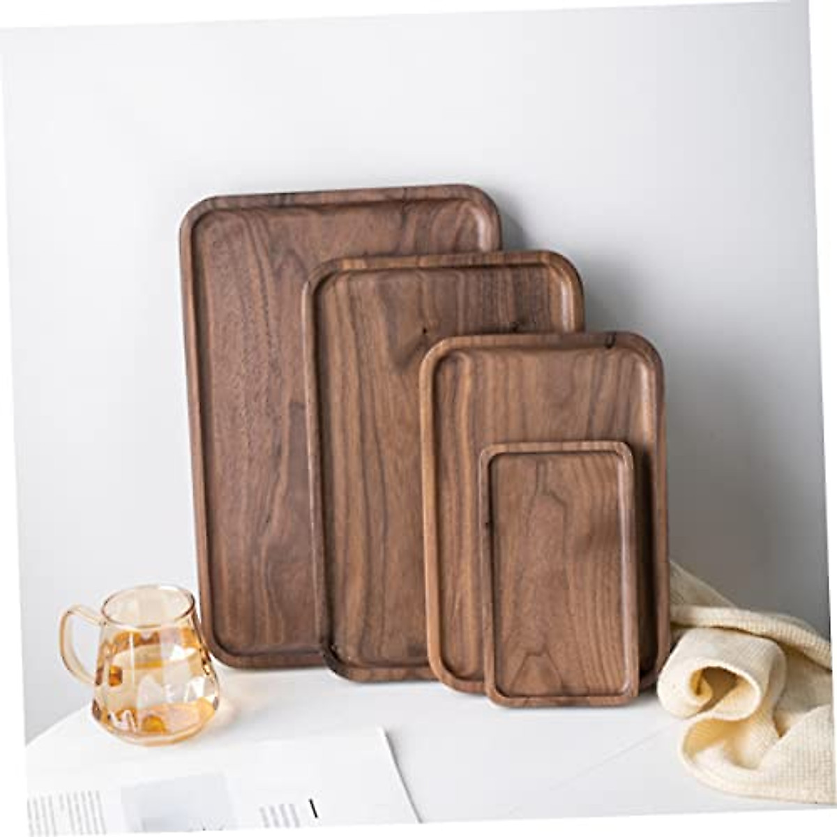 Cabilock Bathroom Tray Tray Breakfast Trays for Bed Wood Serving Board Bandejas para Comida Bamboo Soap Dish Breakfast-in-Bed Tray Deserts Serving Tray Wooden Trays for Food Clinker