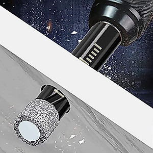 DKIBBITH 1/4" Dry Diamond Drill Bits Set 5 PCs 6mm for Granite Ceramic Marble Tile Stone Glass Hard Materials (not for Wood), Round Shank with Storage Case