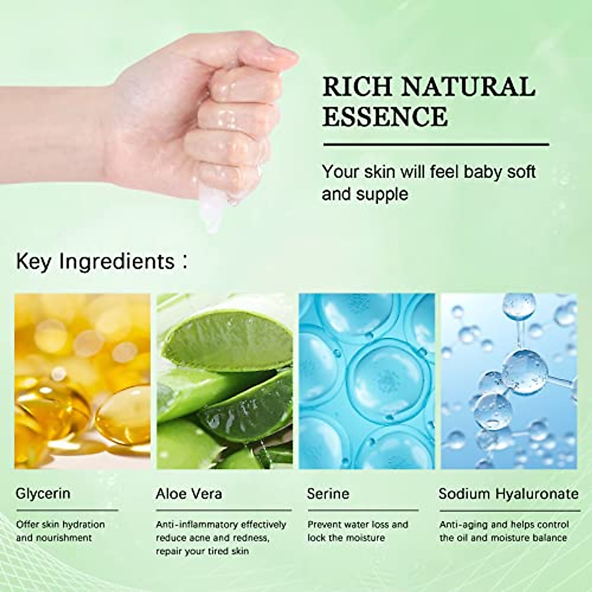 Aloe Vera Soothing Mask Hydrating Face Masks Skincare Moisturizing Facial Sheet Mask Skin care for Dry, Oily, Sensitive Skin Face Mask for Acne, Sun Care, Calming, 25ml/0.88oz, Pack of 10