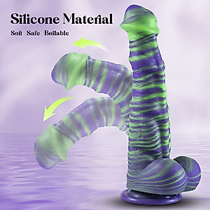 11.5" Huge Giant Dildo, Big Monster Dildo Silicone Large Thick Dildo with Strong Suction Cup, Purple Realistic Lifelike Dildo Fake Penis for Advanced Player, Anal Adult Sex Toys for Women Men…