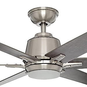 Home Decorators Collection Kensgrove 64 in. Integrated LED Brushed Nickel Ceiling Fan with Light and Remote Control YG493D-BN