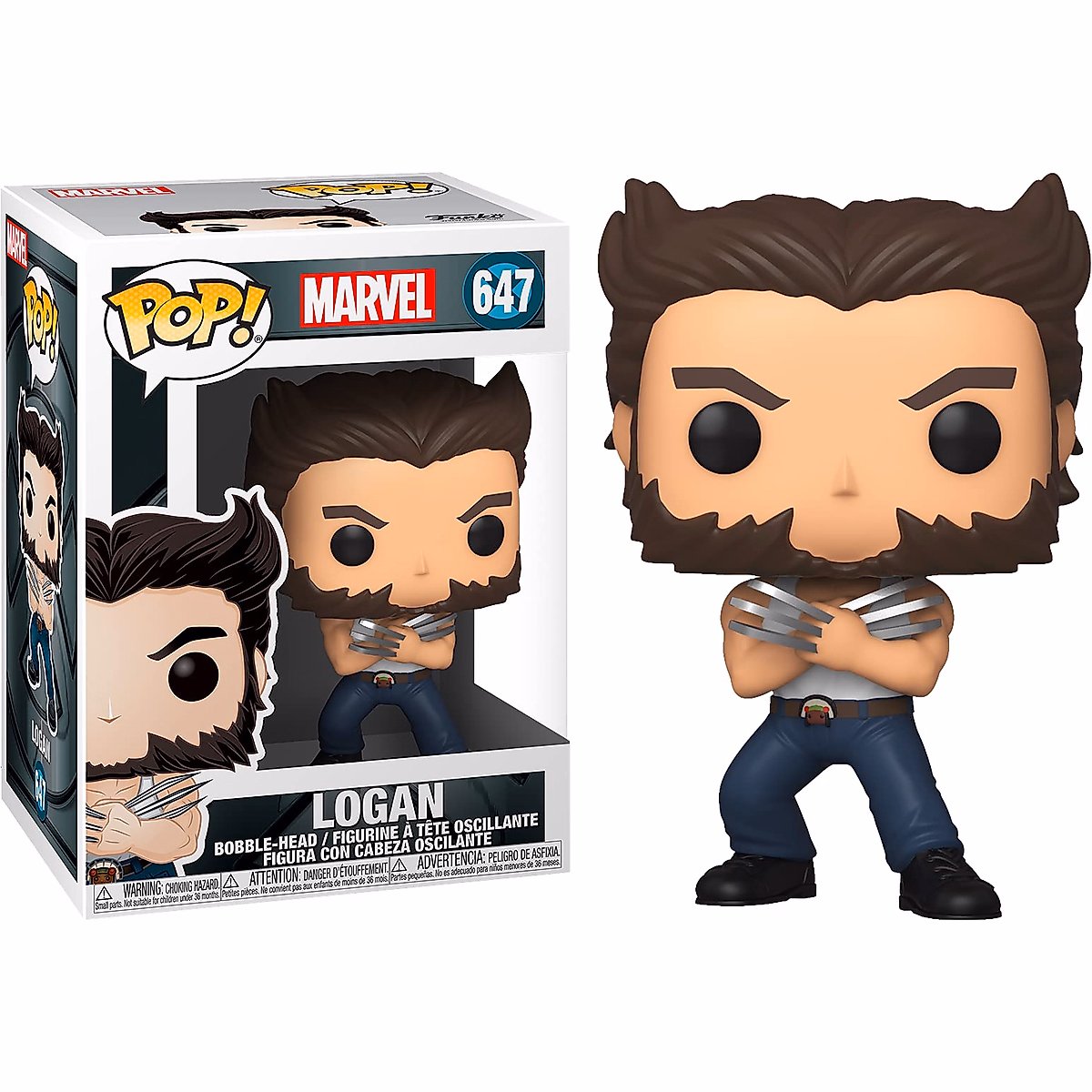 POP Marvel: X-Men 20th Anniversary - Wolverine in Tanktop Funko Pop! Vinyl Figure (Bundled with Compatible Pop Box Protector Case) Multicolor 3.75 inches