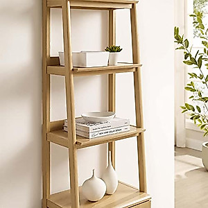 Modway 21" Bookshelf Display Case in Oak