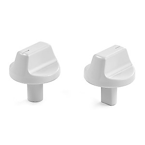 2 Pcs WJ12X24802 Air Conditioner Knob Replacement for GE Air Conditioner Parts, AHV05LYW1 AHT05LZQ1 AHEC05ACW1 Appliance Knob for GE Window Air Conditioner White Plastic Knob