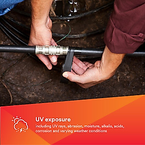 3M Scotch Vinyl Electrical Tape Super 88, 3/4 in x 44 ft, Black, 1 roll, Premium Grade, Rubber Resin Adhesive, PVC Backing, All-Season Heavy Duty Electric Tape