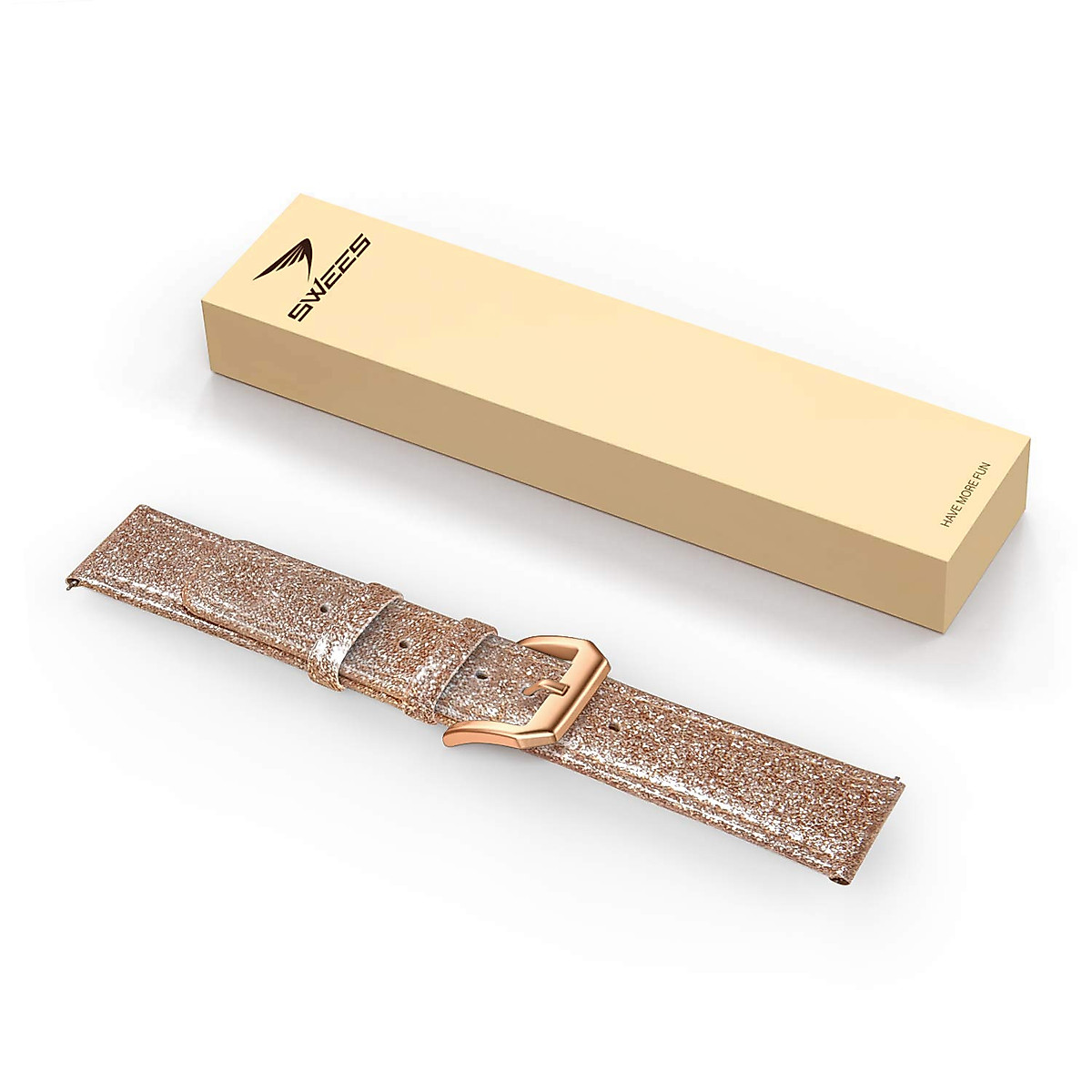 SWEES Compatible for Samsung Galaxy Watch 5 Band 40mm 44mm / Galaxy Watch 5 Pro Band 45mm / Galaxy Watch 4 Band, 20mm Slim Thin Genuine Leather Replacement Bands for Galaxy Watch 4 Classic Women Men