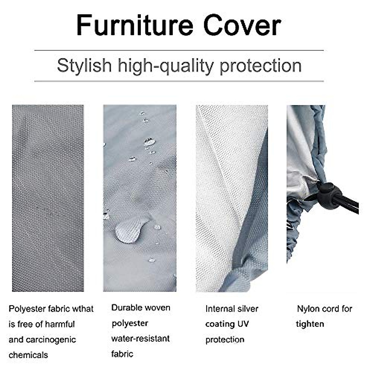 Zero Gravity Chair Cover Outdoor Folding Garden Sunbed&Sun Lounger Cover Waterproof Dustproof UV Resistant Patio Veranda Reclining Chairs Cover 28x43inches Grey