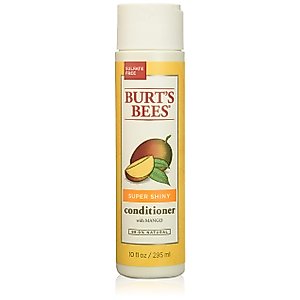 Burt's Bees Super Shiny Mango Conditioner, Sulfate-Free Conditioner - 10 Ounce Bottle