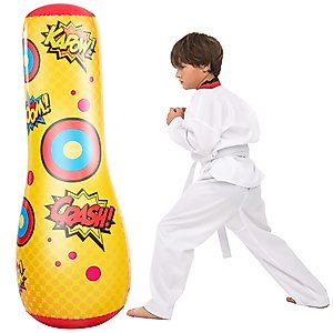 Inflatable Bopper, 47 Inches Kids Punching Bag with Bounce-Back Action, Inflatable Punching Bag for Kids Presents, Inflatable Toys for Kids
