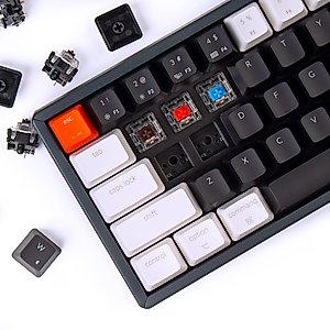 Keychron K12 60% Layout Hot-swappable Bluetooth Wireless/USB Wired Mechanical Gaming Keyboard with Keychron Mechanical Brown Switch Aluminum Frame, Compact 61-Key Computer Keyboard for Mac Windows
