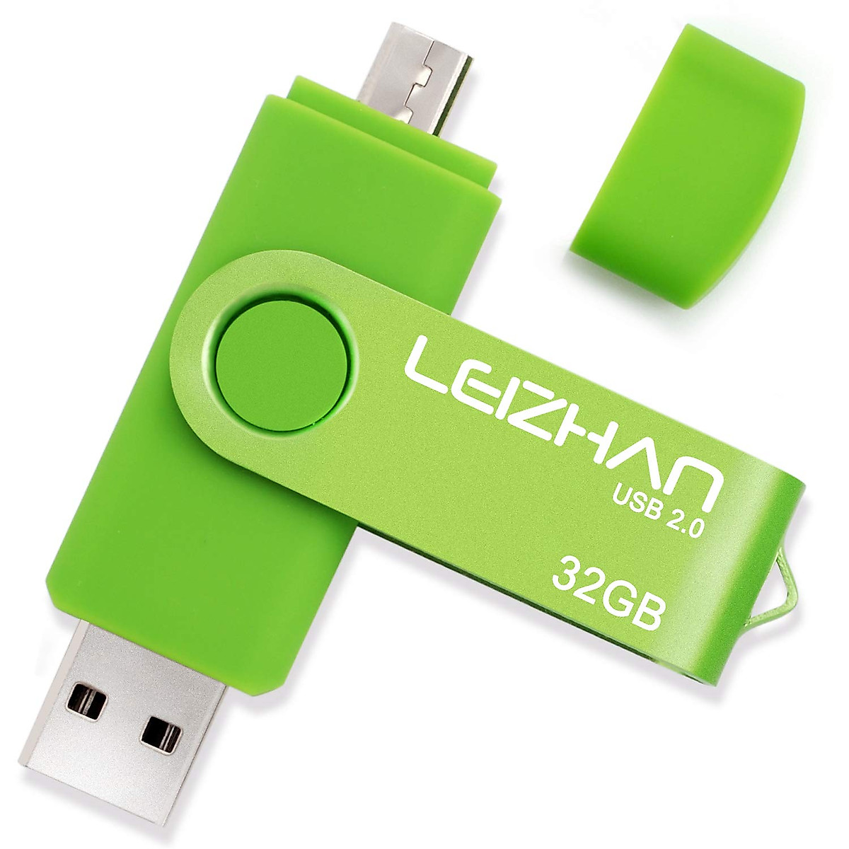 LEIZHAN Micro USB Flash Drive OTG Pen Drive 32GB Thumb Drive Gift Suitable for Samsung Galaxy S7,S7Edge,S6,S6 Edge (Green)