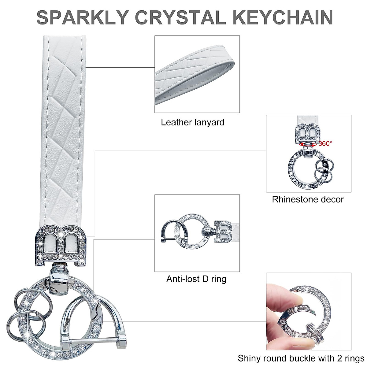 TX-INNO AUTO Key fob Cover Compatible with 7 Buttons Keyless Entry Smart Car Key Case Protector with Keychain