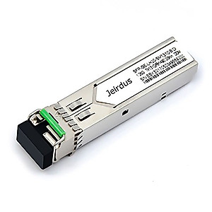 Jeirdus for HPE J9142B and J9143B 1.25G SFP Module BIDI WDM Transceiver 10-20KM Simplex LC 1310/1490nm (1Pair)