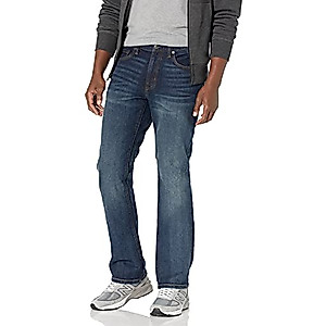 Amazon Essentials Men's Slim-Fit Stretch Bootcut Jean, Dark Wash, 31W x 32L