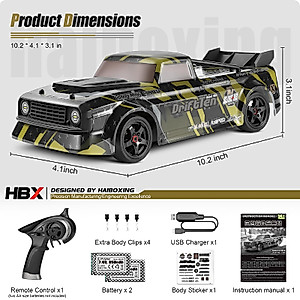 HAIBOXING 1/18 Scale RC Cars 2196 Drift RC Car 28 KM/H High Speed with Gyro, 2.4 Ghz Electric Vehicle RTR 4X4 Remote Control Cars Drifting Race Toys for Adults Boys Girls Kids Gifts with Two Batteries