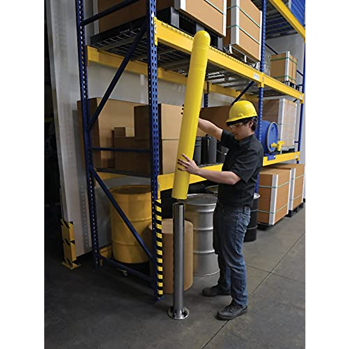 Vestil BPC-4 Bollard Post Cover, 4-7/8" ID, 5" OD, 52" Height