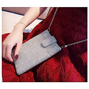 Happyera Bling Rhinestone Evening Handbag Cell Phone Purse Wallet Clutch Crossbody Bag - E
