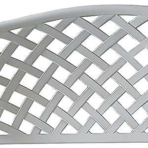 Oakland Living Luxury High-End Cast Aluminum Outdoor Patio Bench, White