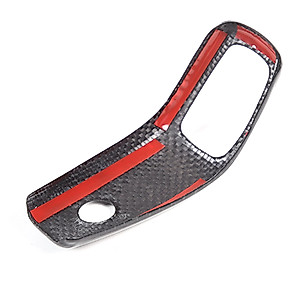 HAPPYHORSE Car Transmission Gear Head Cover Compatible with Maserati Geberit/Levante/President 2019-2023 Car Center Console Gear Shift Head Protection Cover Carbon Fiber Accessories