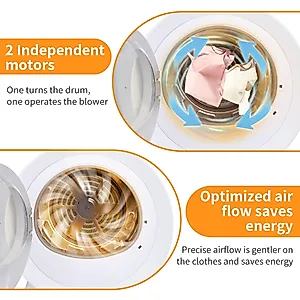 Beyond AI Portable Compact Lightweight Tumble Dryer (White)