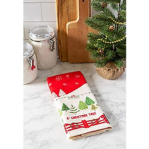 DII Holiday Kitchen Towel Set, Christmas Tea Towels for Baking, Cooking & Entertaining 18x28, Tree Farm, 2 Piece
