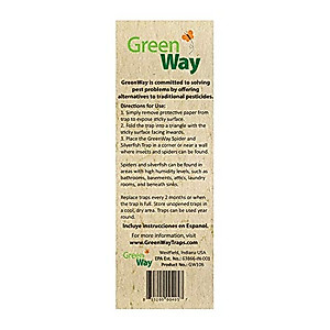 GreenWay Spider & Silverfish Trap - 6 prebaited Traps | Ready to Use Heavy Duty Glue, Safe, Non-Toxic with No Insecticides or Odor, Eco Friendly, Kid and Pet Safe