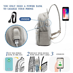Leather Diaper Bag by miss fong, Diaper Bag Backpack with USB Charger and Insulated Pockets
