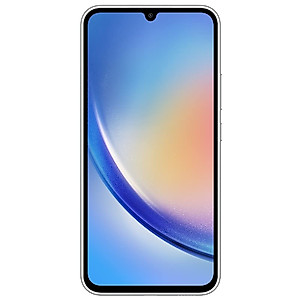 SAMSUNG Galaxy A34 5G Dual SIM (256GB, 8GB) 6.6" 120Hz AMOLED, 48MP Triple Camera, 4G Volte (GSM Unlocked for T-Mobile, Metro, Global) International Model A346M/DSN (Awesome Silver) (Renewed)