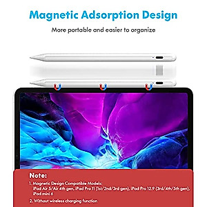 Stylus Pen for iPad 2024-2018 with Faster Charge,Tilt Sensor Battery Indicators Pencil for iPad Pro M4 2024,iPad Air M2 2024,iPad 10/9/8/7/6th,iPad Air 5/4/3,iPad Pro 11 & 12.9",iPad Mini 7/6/5