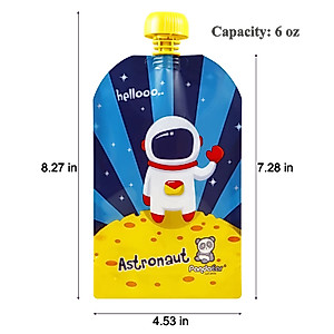 PandaEar Baby Food Pouches- 10 Pack 7 oz- Reusable Baby Food Storage for Kids Toddler