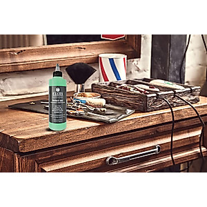 Facón Transparent Non-Foaming Clear Shave Gel with Skin Soothing Aloe Vera, Cooling Menthol Peppermint Oil, Bourbon Luxury Scent - Extra Glide for an Ultra-Clean Smooth Shave (10 fl oz / 296 ml)