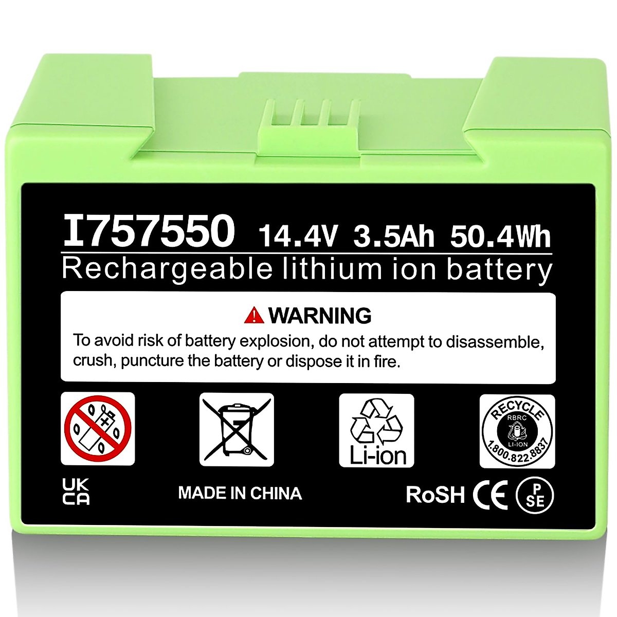 【UPGRADE】3.5Ah 14.4V Replace Battery for iRobot Roomba i7 Battery Replacement + i7 14.4Volt e/i Series J7 J7+ 7150 7550 e5 e5152 e5154 e6 i3 i3+ i4 i4+ Vacuum Cleaner irobot i7 replacement battery