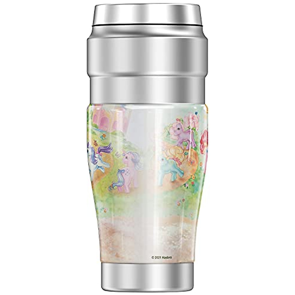 THERMOS My Little Pony Retro Classic Ponies STAINLESS KING Stainless Steel Travel Tumbler, Vacuum insulated & Double Wall, 16oz