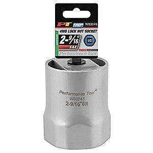 Performance Tool W83245 1/2 Drive Rounded Lock Nut Socket, 2-9/16" Used on Dodge trucks with Dana 60 manual hubs