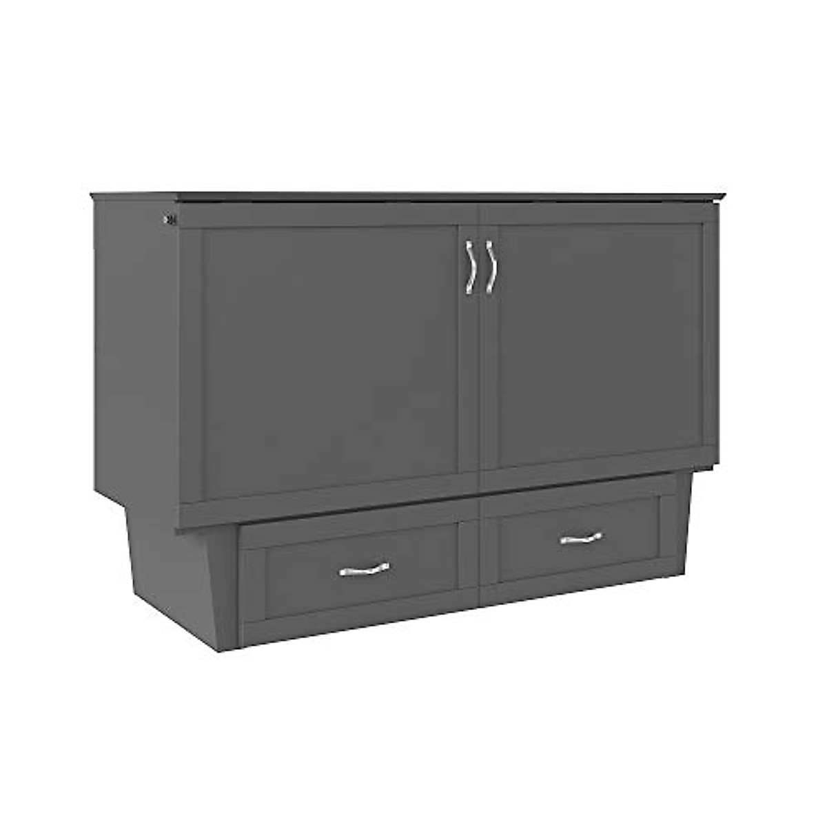 AFI Monroe Murphy Bed Chest with Charging Station, Queen, Grey