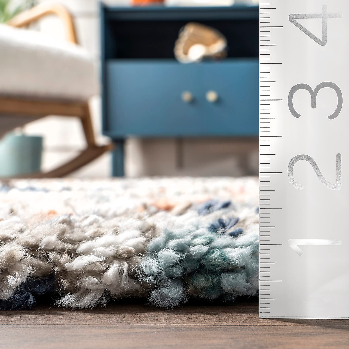 nuLOOM Katylnn Modern Mountain Shag Area Rug, 5x8, Multi