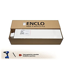 Enclo Privacy Screens ZP19014 No Dig Premium Full-Coverage White Vinyl Privacy Fence Screen Kit, 48" W x 48" H, Perfect to Enclose Trash Bins and A/C Units (2-Panels)