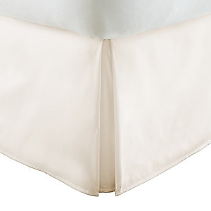 ienjoy Home IEH-BEDSKIRT-Calking-Ivory Collection Pleated Bed Skirt, California King