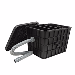 35L Commercial Grease Trap Interceptor Top Inlet 555 Gal/h Oil Water Separator，Used for food waste filtration, oil and water separation