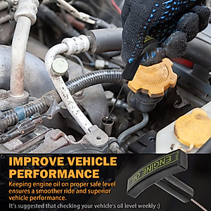 3C3Z6750AA Ford 6.0 Powerstroke Oil Dipstick for 2003 2004 2005 2006 2007 Ford F250 F350 F450 F550 Super Duty Excursion 6.0 Diesel Engine Oil Dip Stick Indicator Tool Replace Ford 3C3Z-6750-AA 917-310