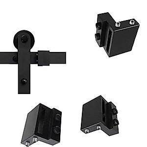2PCS Barn Door Stopper for Sliding Barn Door Flat Track, Perfect Replacement Sliding Barn Door Hardware Accessories (Fit for Track: Width: 1-7/16 in-1-5/8 in, Thickness: 1/4 in)